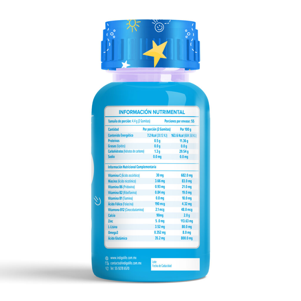 Gomitas para Niños Forti con Acido Glutamico, Complejo B, L-lisina ...